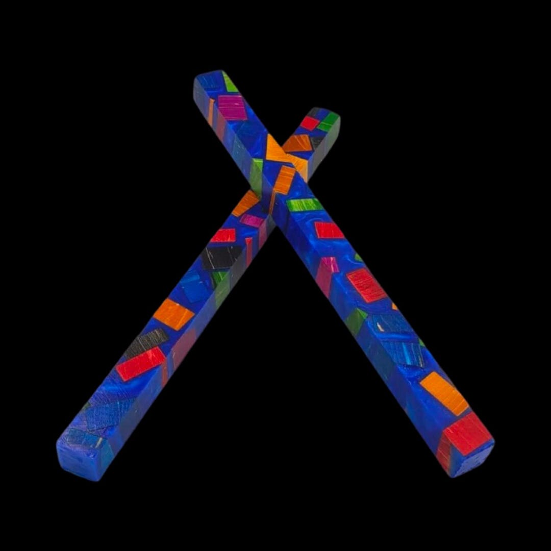 Wood & Resin Blank Structure Blank Mixed Resin Pattern DIY Builder 1x ...