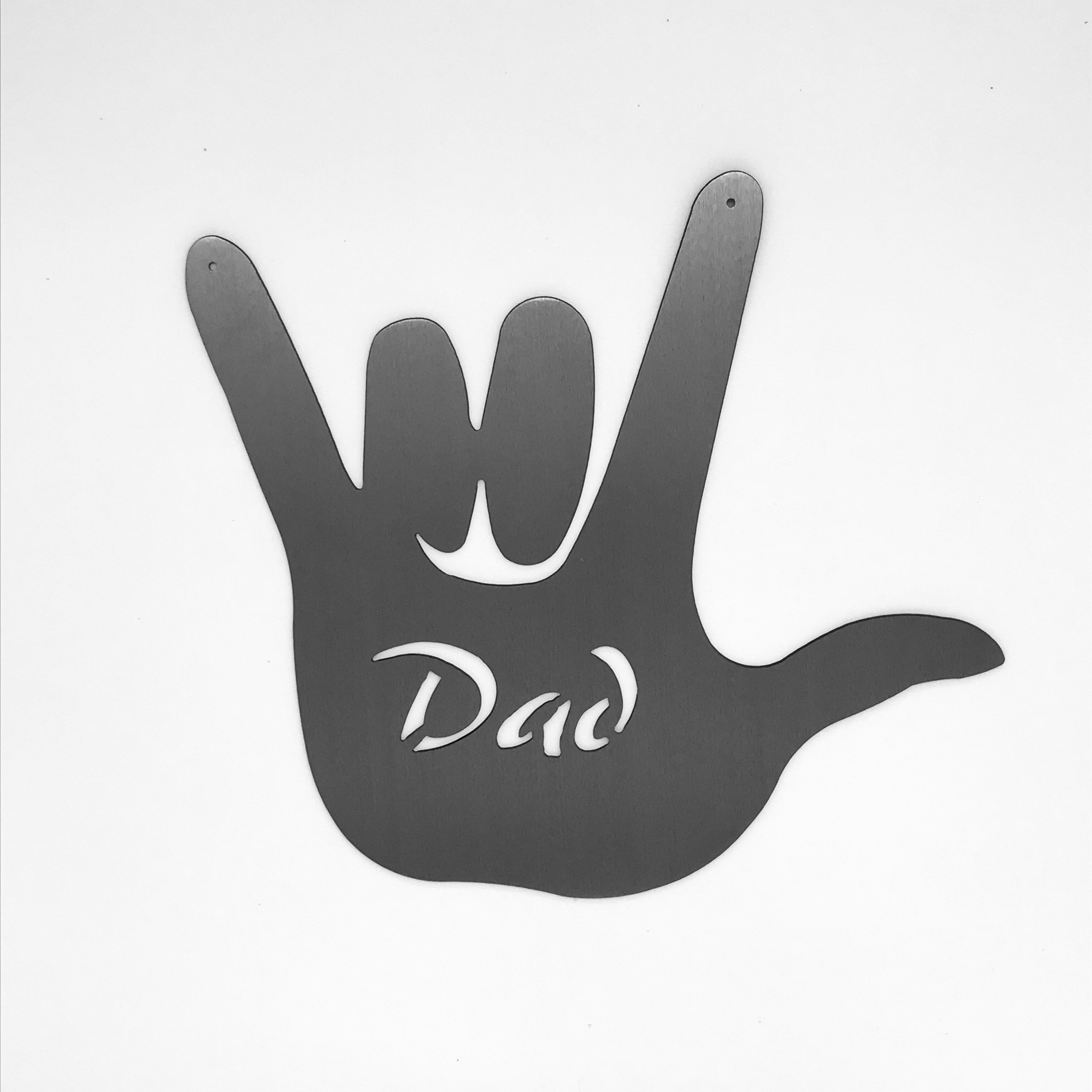 Dad I Love You Sign Language Steel Wall Decor Fathers Day / - Etsy UK
