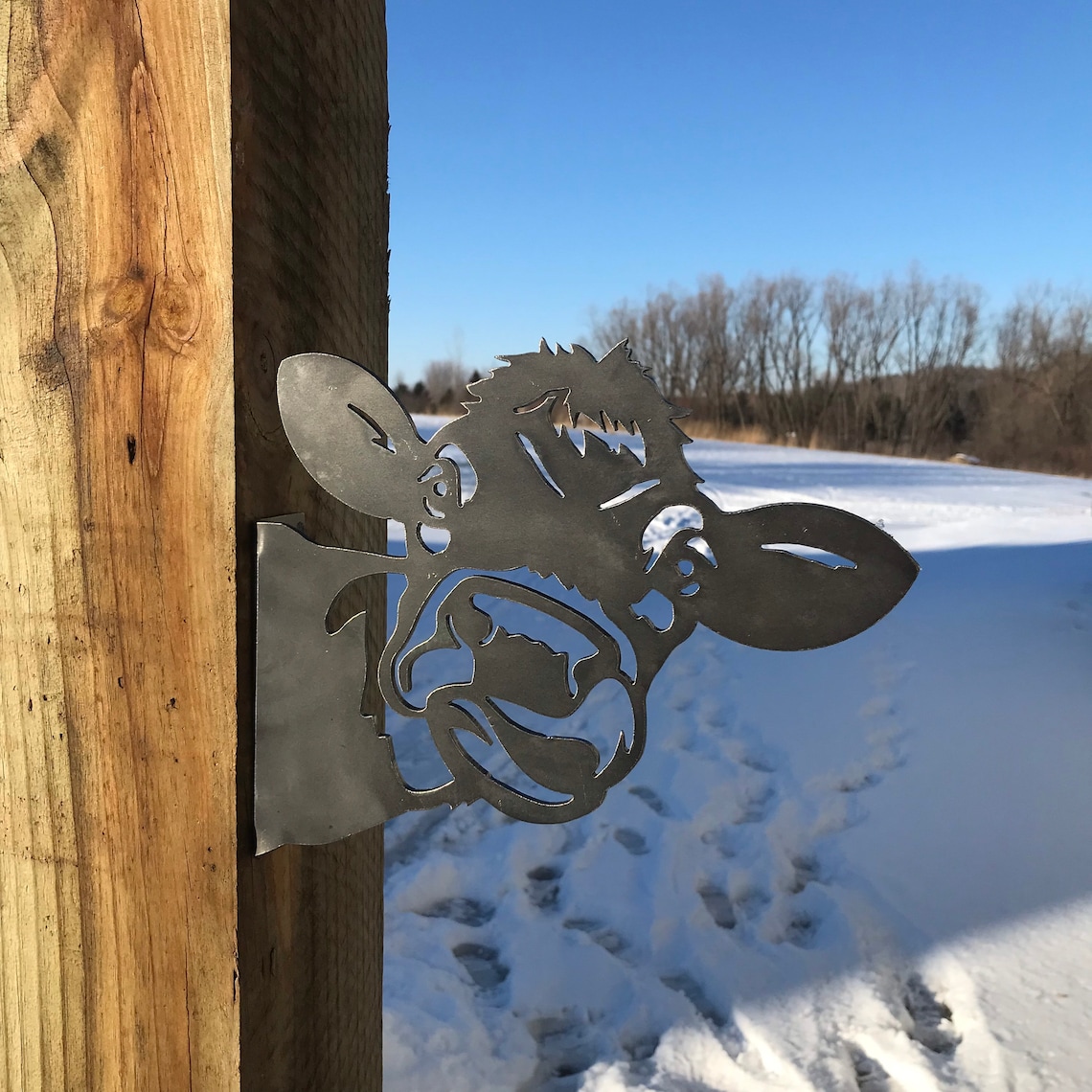 Cow Steel Metal Art / Metal Decor / Outdoor Decor / Metal | Etsy