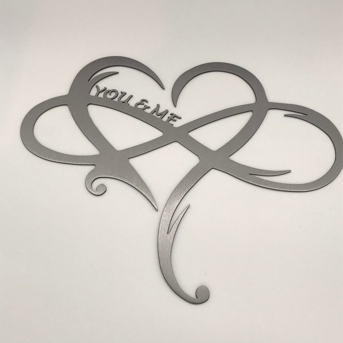 You and Me Infinity Heart Steel Wall Decor Metal Wall Art / - Etsy