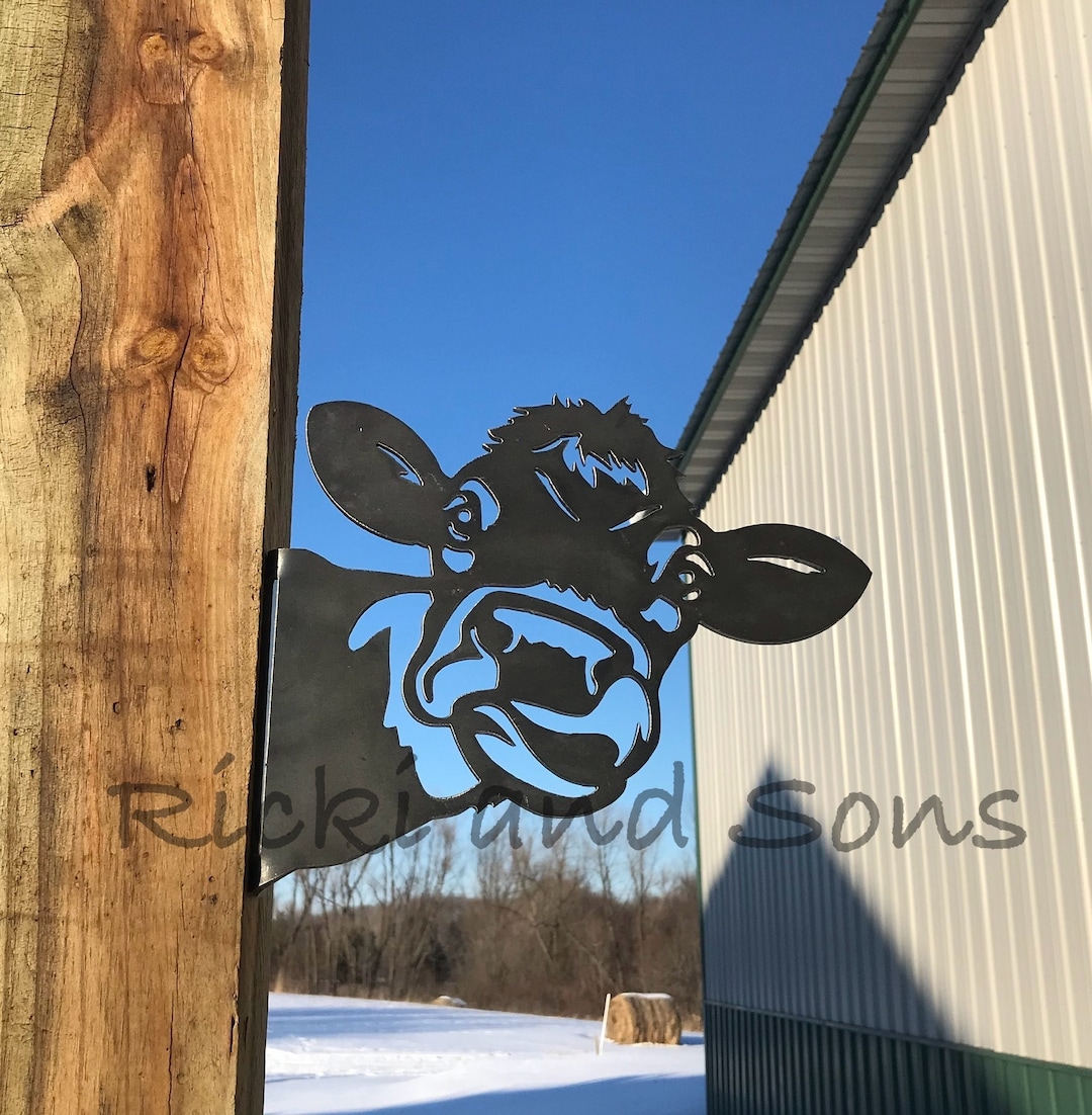 Cow - Steel Metal Art / Metal Decor / Outdoor Decor / Metal Sign - Etsy