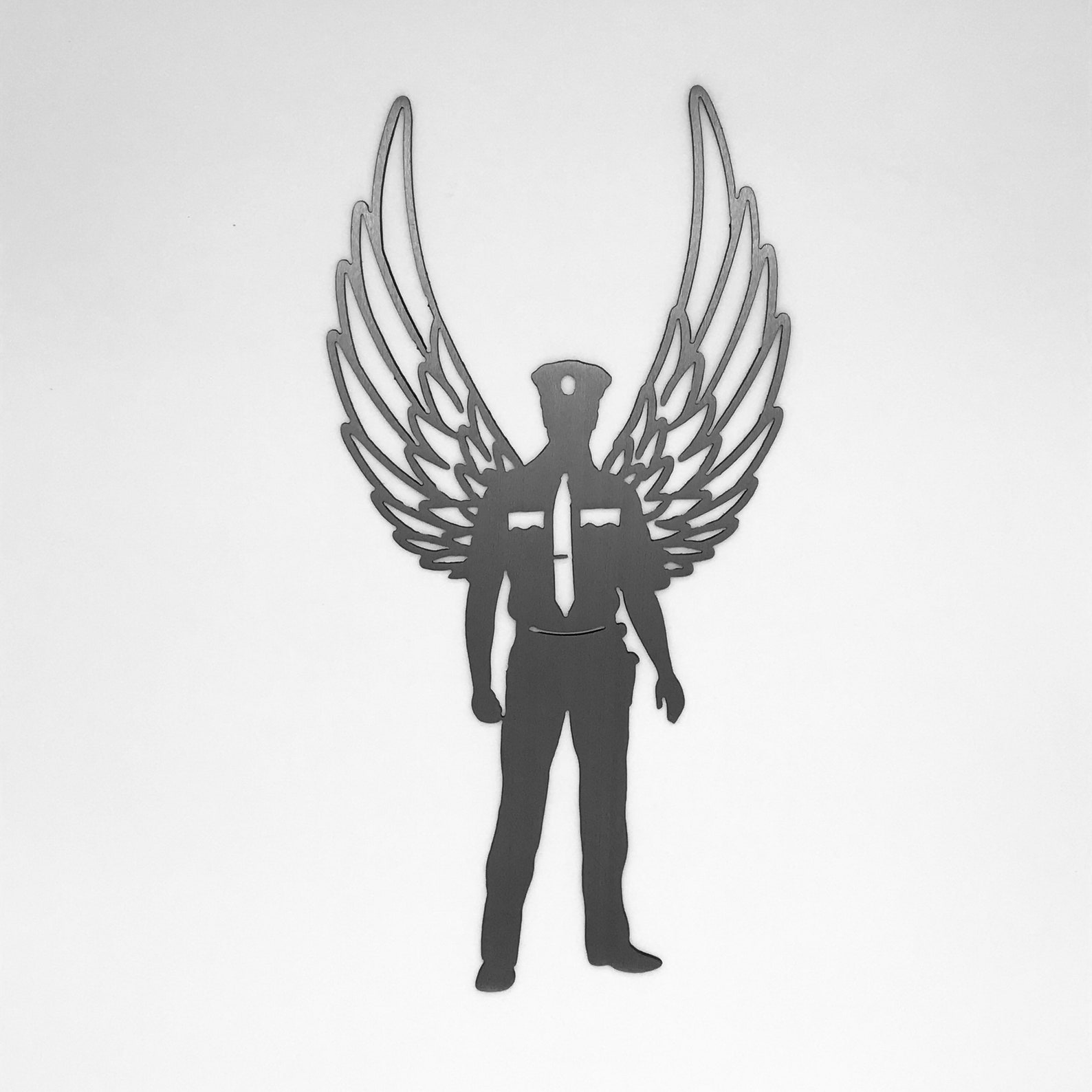 Police Guardian Angel Steel Wall Decor / Metal Wall Art / - Etsy