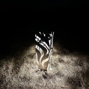 Aluminum Lighted Garden Column - Garden Pillar - Steel Metal Art ...