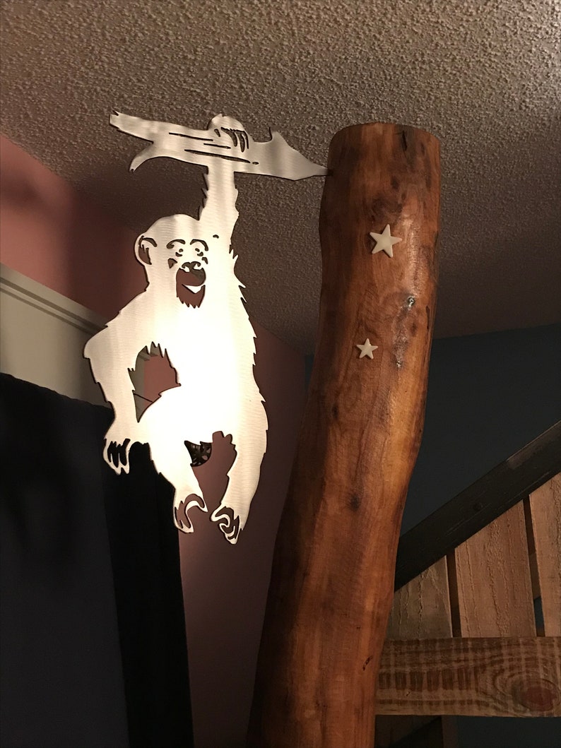 Hanging Monkey Steel Metal art / Metal Home Decor / Steel | Etsy