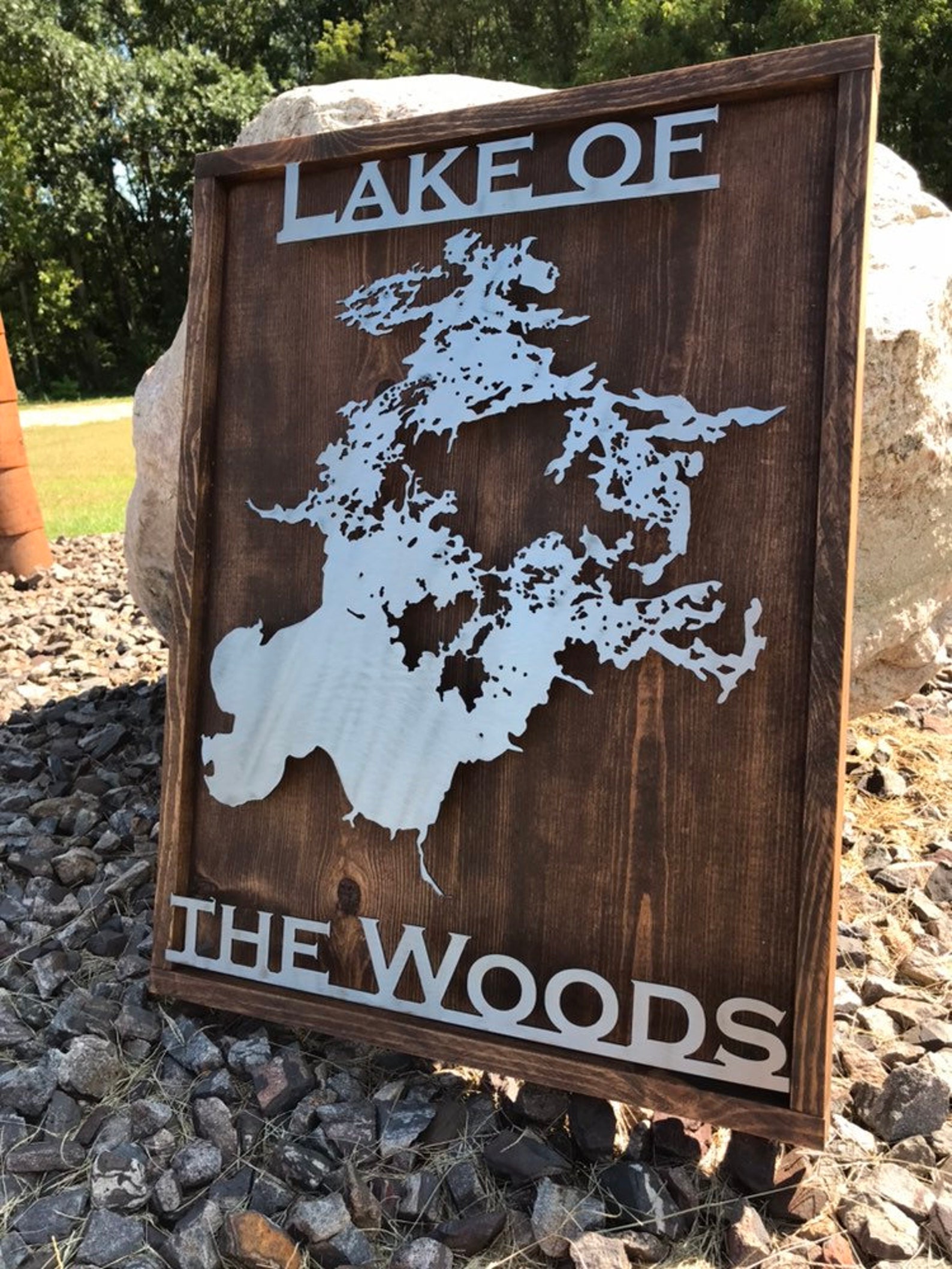 Custom Lake Signs ANY LAKE! 18"x24"/ Wood and Metal Lake Signs / Rustic ...