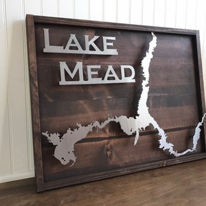 Custom Lake Signs ANY LAKE! 18"x24"/ Wood and Metal Lake Signs / Rustic ...
