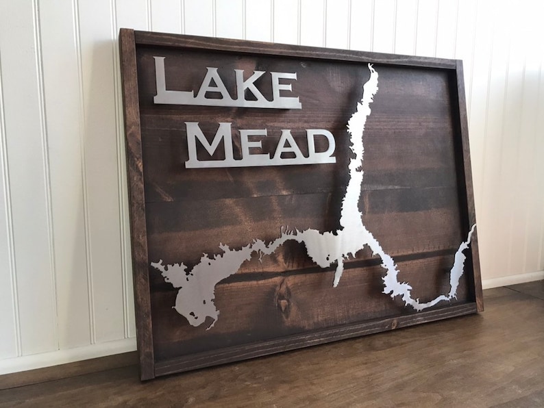 Custom Lake Signs ANY LAKE! 18"x24"/ Wood and Metal Lake Signs / Rustic ...