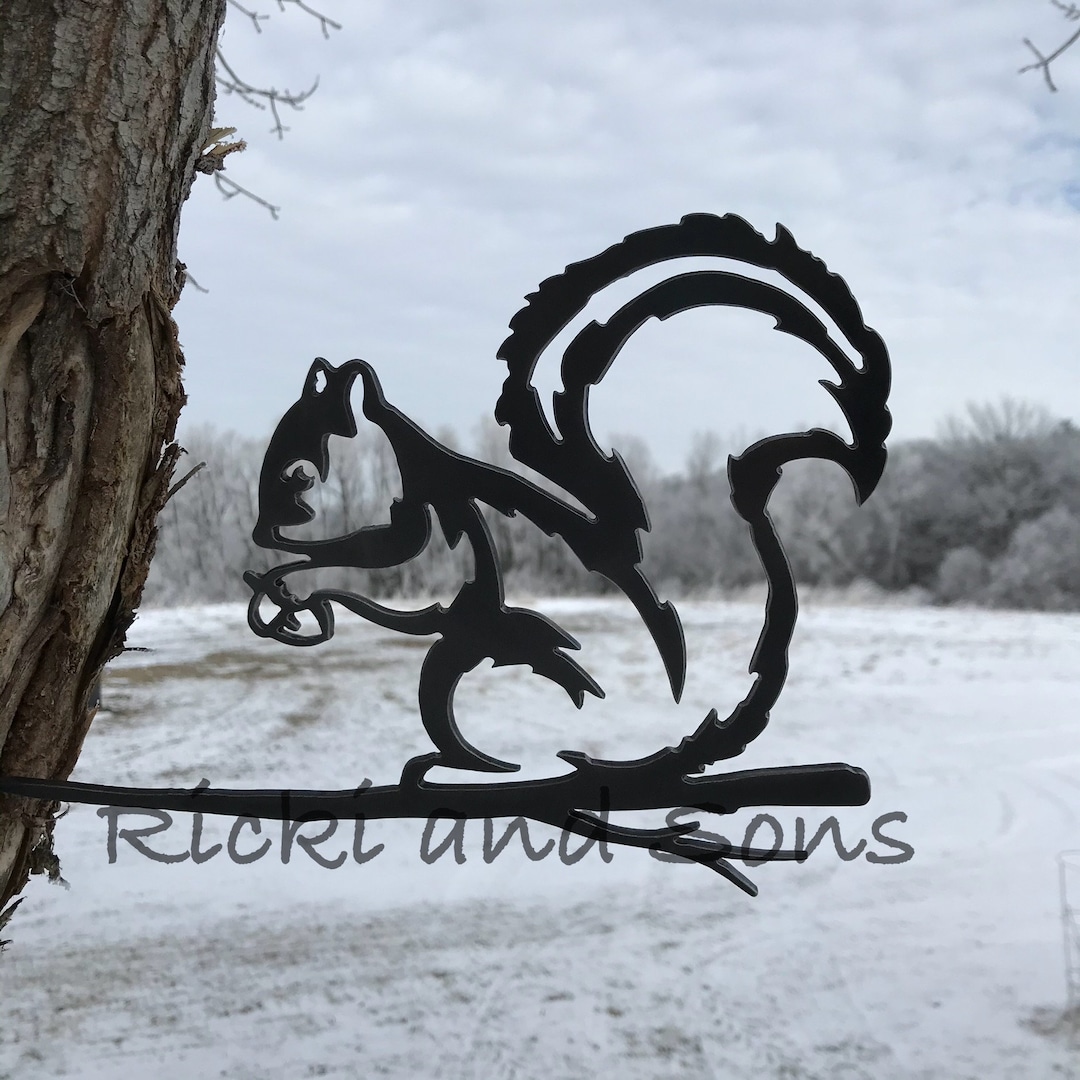 Squirrel - Steel Metal Art / Metal Decor / Outdoor Decor / Metal Sign ...