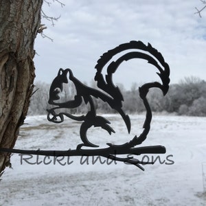 Squirrel - Steel Metal Art / Metal Decor / Outdoor Decor / Metal Sign ...