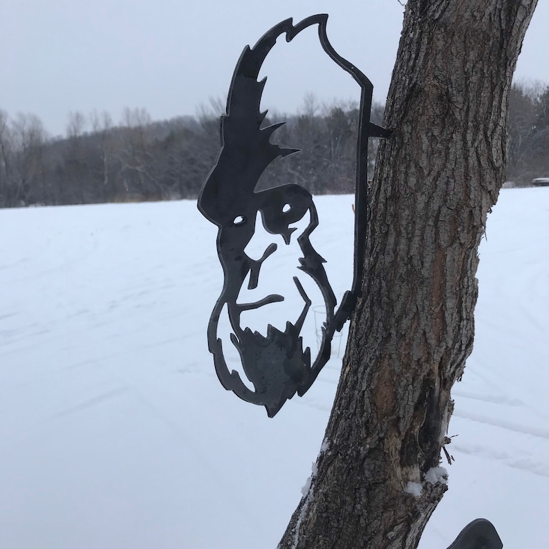 Sasquatch Face - Big Foot Face- Steel Metal Art / Metal Decor / Outdoor ...