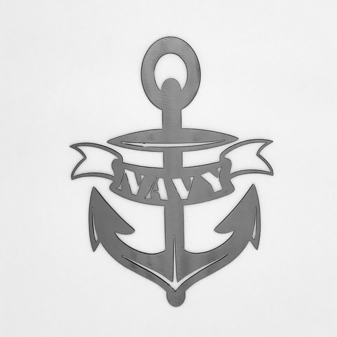 Navy Anchor - Metal / Metal Wall Art / Metal Home Decor / Steel Wall ...