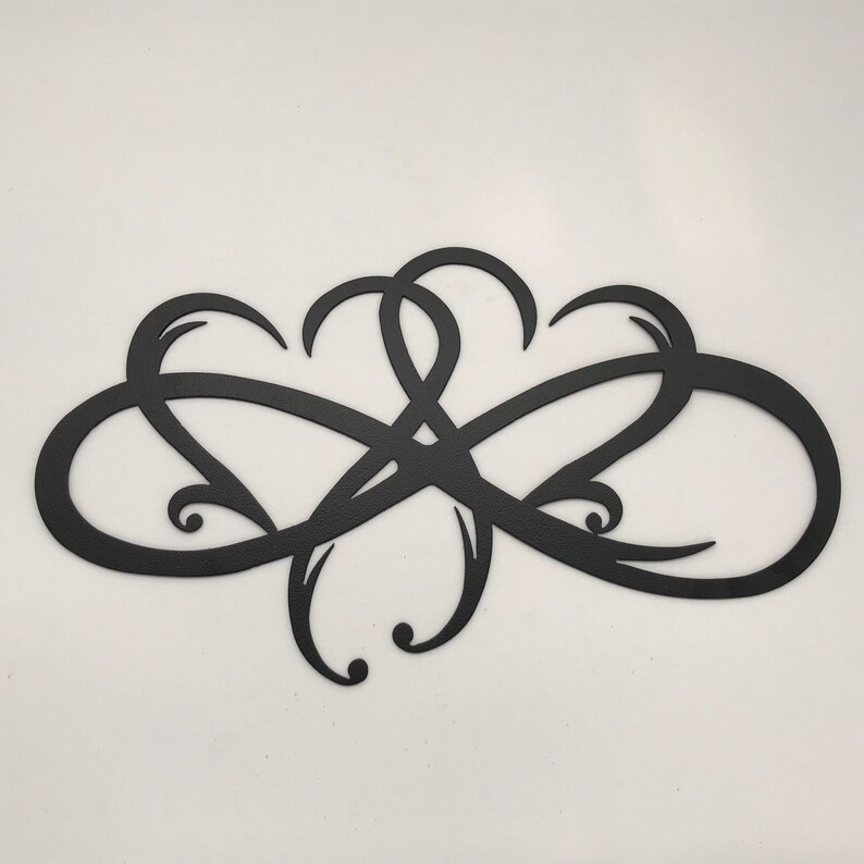 Double Infinity Heart Steel Wall Decor Metal Wall Art / - Etsy
