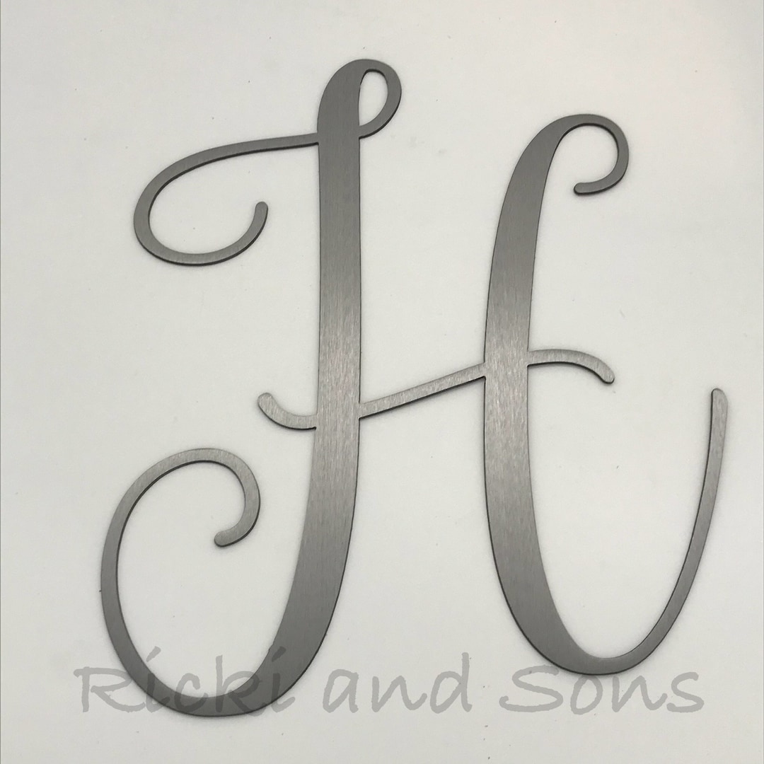 Script Letters / Monogram / Metal Signs / Rustic Sign / Wall Art / Wall ...