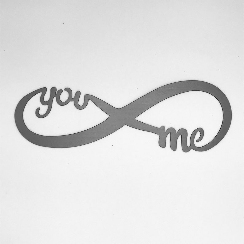 You and Me Infinity Symbol - Steel Wall Decor Metal Wall Art / Metal ...