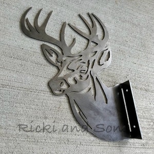 Deer Head - Buck Head - Steel Metal Art / Metal Decor / Outdoor Decor ...