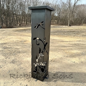 Custom Sized Garden Column W/solar Lighted Top -garden Pillar - Water ...
