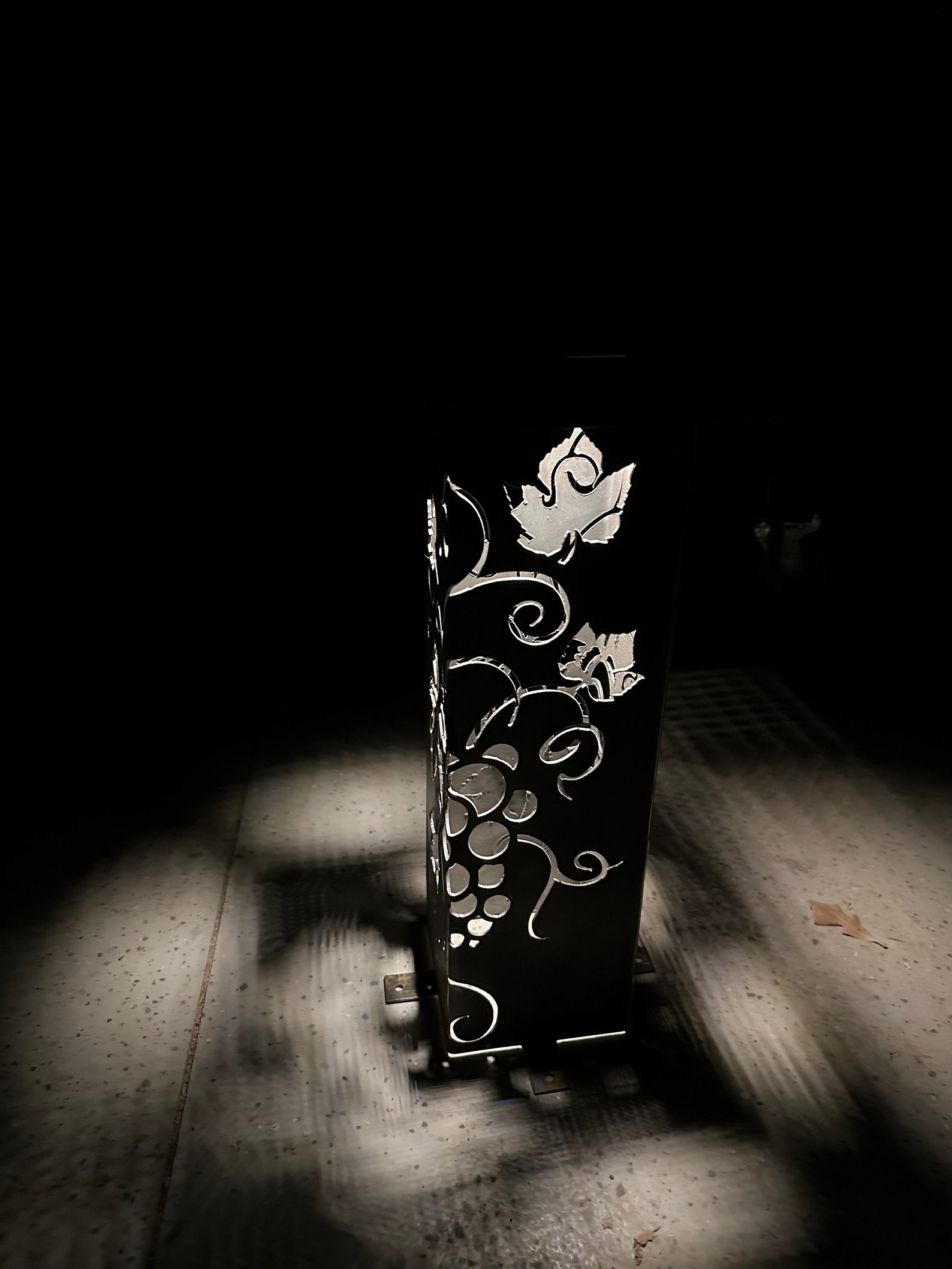 Custom Sized Garden Column W/solar Lighted Top -garden Pillar - Grape ...