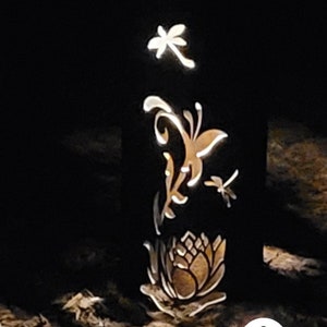 Custom Sized Garden Column W/solar Lighted Top -garden Pillar - Water ...