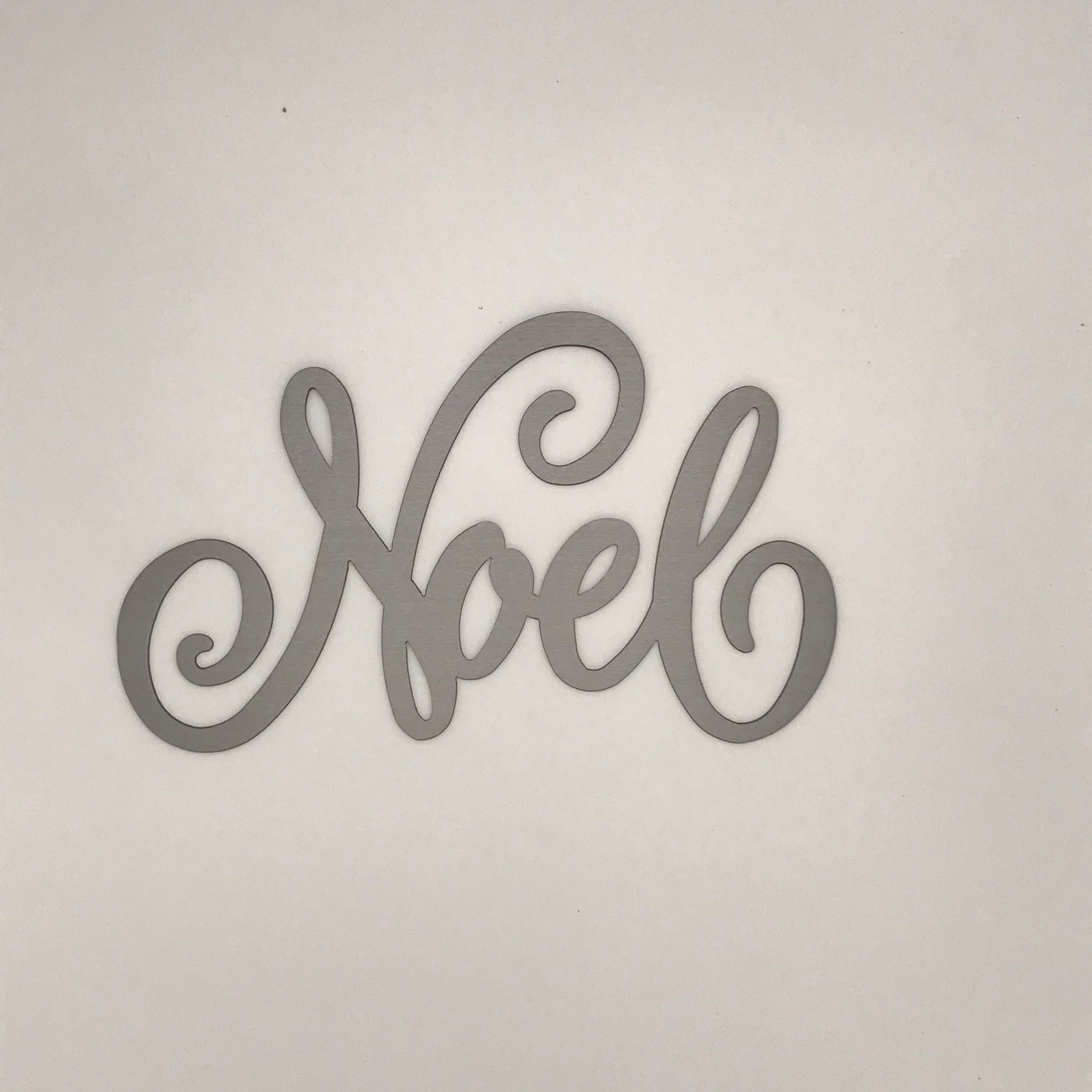 Noel - Metal Words Metal Wall Art / Metal Home Decor / Steel Wall Decor ...