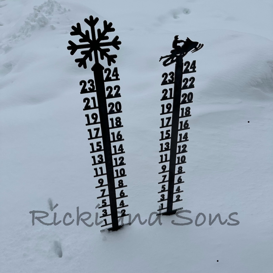 Snow Depth Gauge - Steel Metal Art / Metal Decor / Outdoor Decor ...
