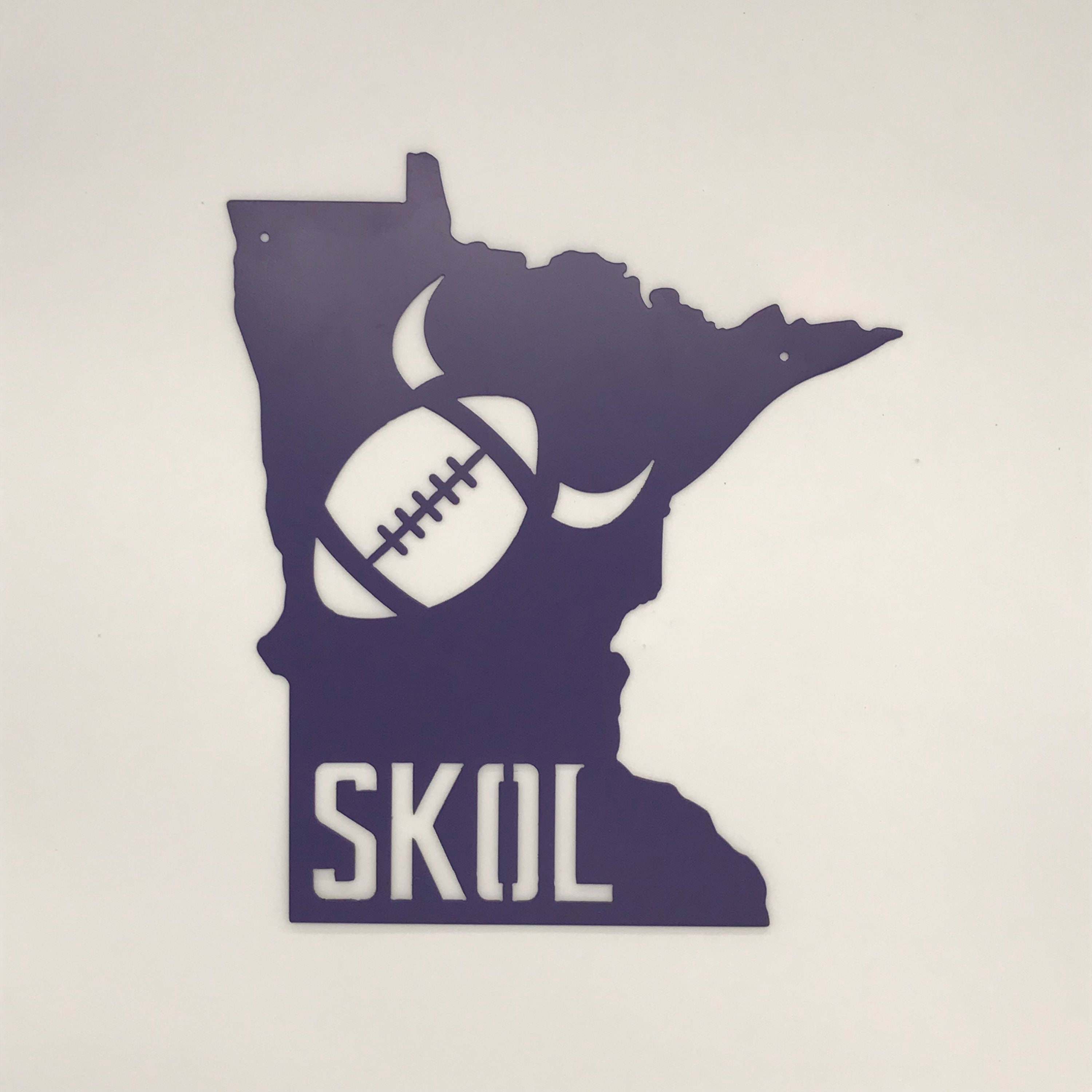 Skol Minnesota Wall Hanging / Metal Wall Art / Metal Home Decor / Steel ...