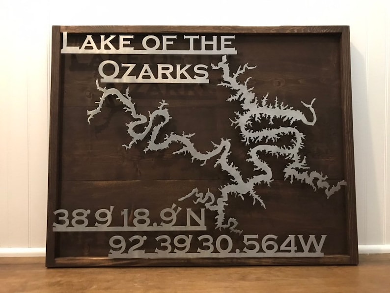 Custom Lake Signs ANY LAKE! 18"x24"/ Wood and Metal Lake Signs / Rustic ...