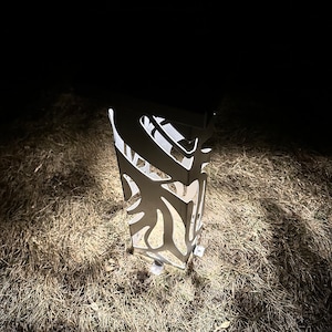 Aluminum Lighted Garden Column - Garden Pillar - Steel Metal Art ...