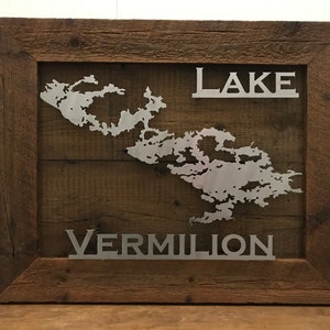 Custom Lake Signs ANY LAKE! 18"x24"/ Wood and Metal Lake Signs / Rustic ...