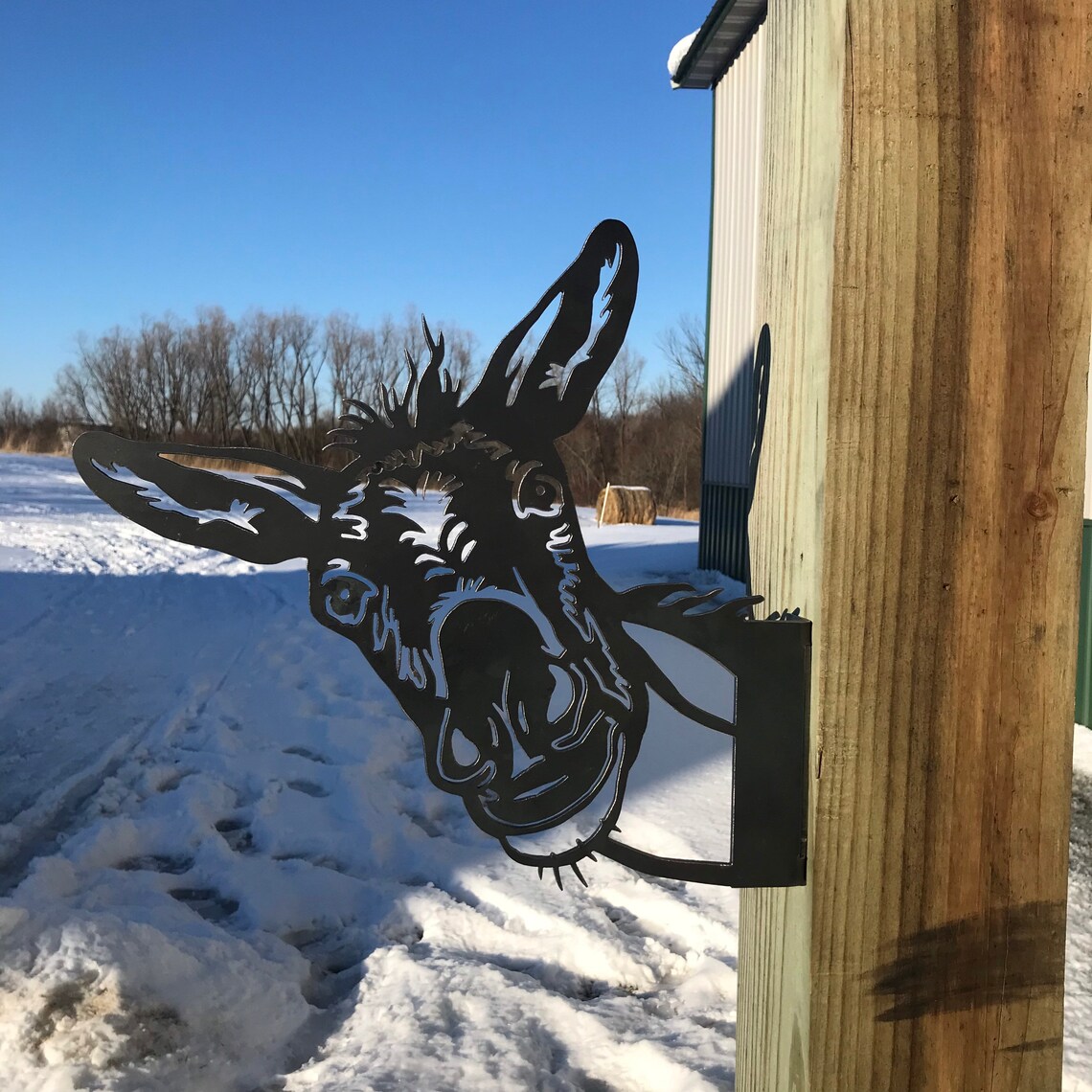 Donkey Steel Metal Art / Metal Decor / Outdoor Decor / Metal - Etsy