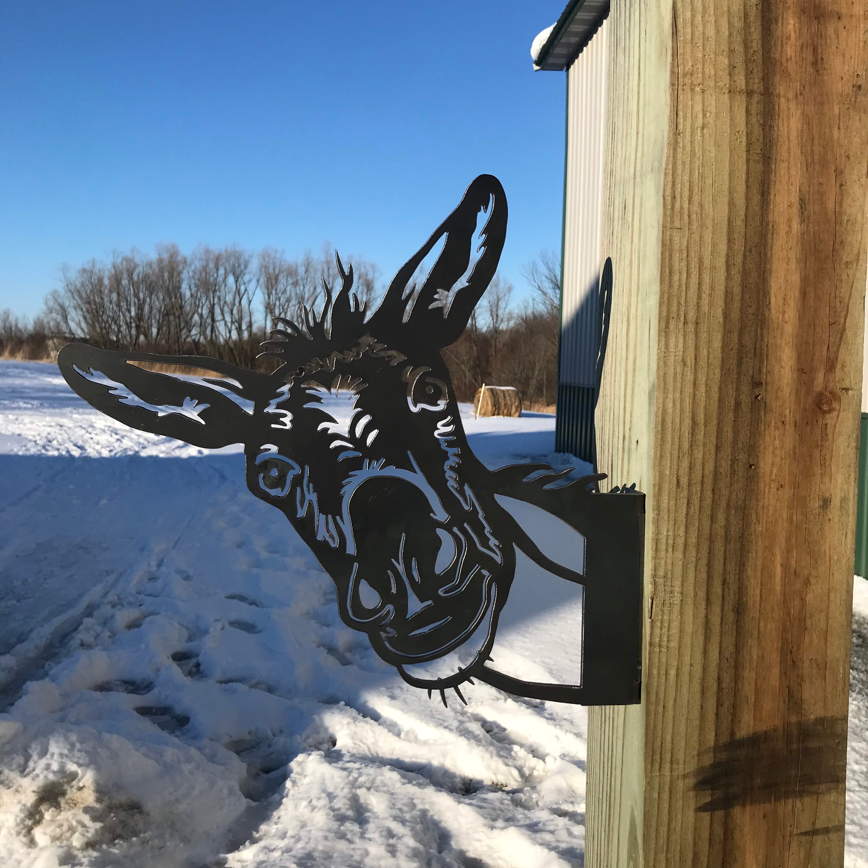 Donkey Steel Metal Art / Metal Decor / Outdoor Decor / Metal - Etsy