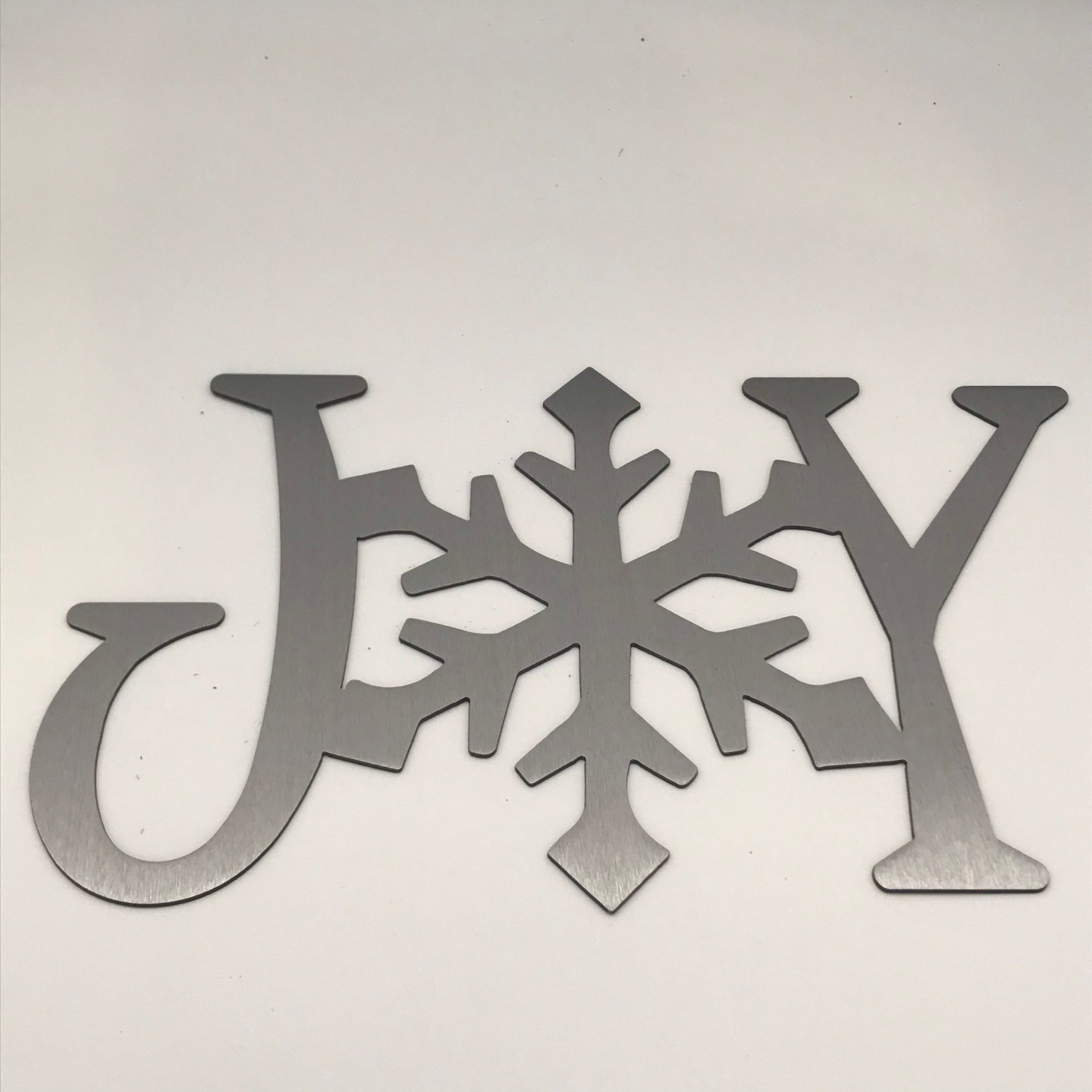 Joy Snowflake Steel Wall Decor / Metal Wall Art / Metal Home Decor ...