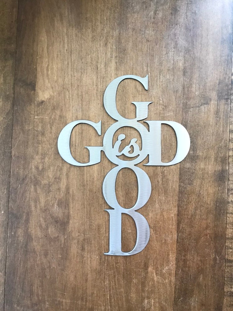 God is Good Cross Metal Wall Hanging / Metal Wall Art / - Etsy