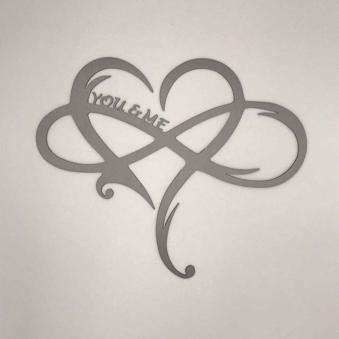 You and Me Infinity Heart Steel Wall Decor Metal Wall Art / | Etsy