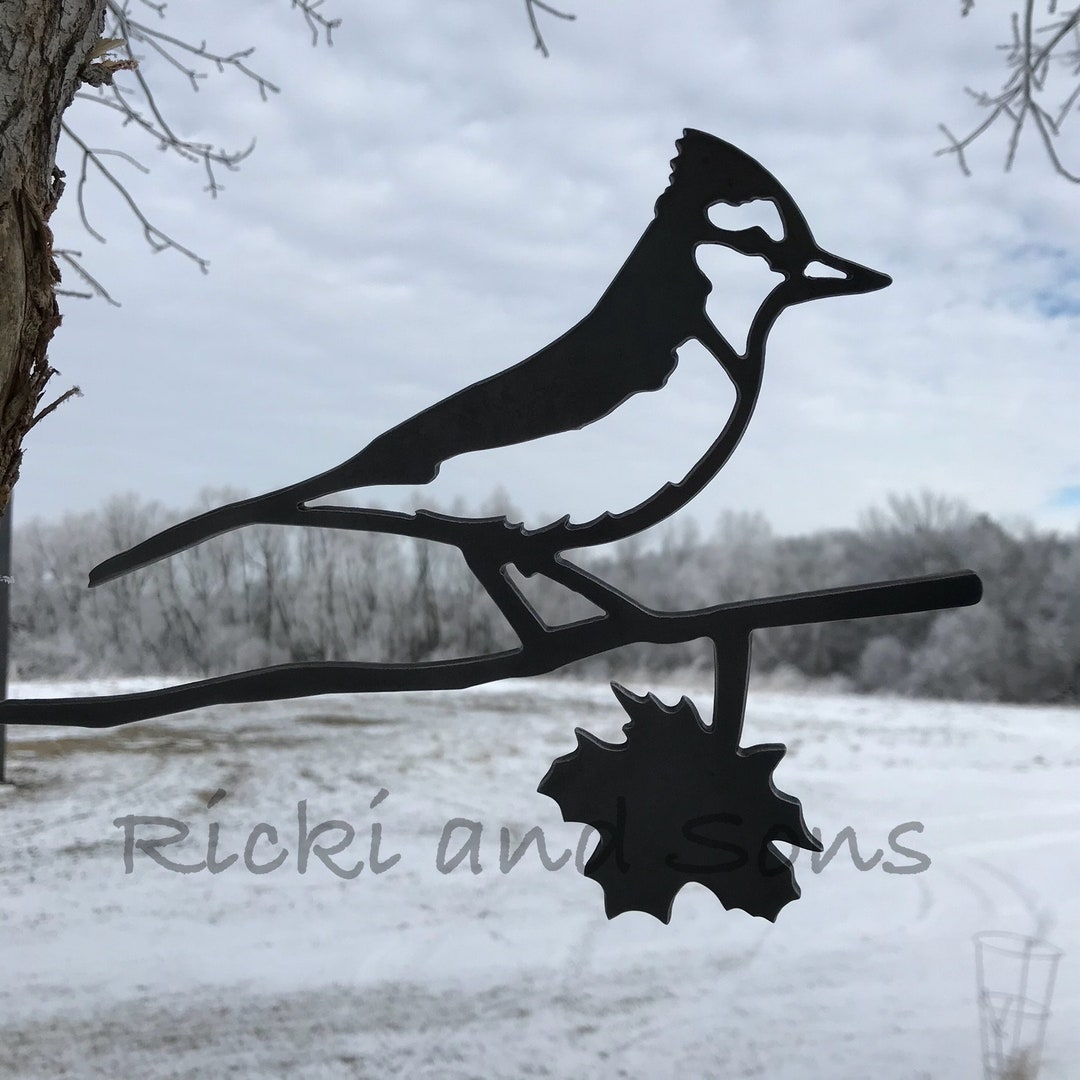 Blue Jay - Steel Metal Art / Metal Decor / Outdoor Decor / Metal Sign ...
