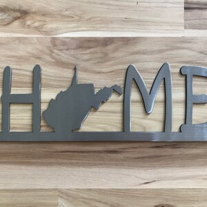 State "home" - Metal Wall Hanging / Metal Wall Art / Metal Home Decor ...
