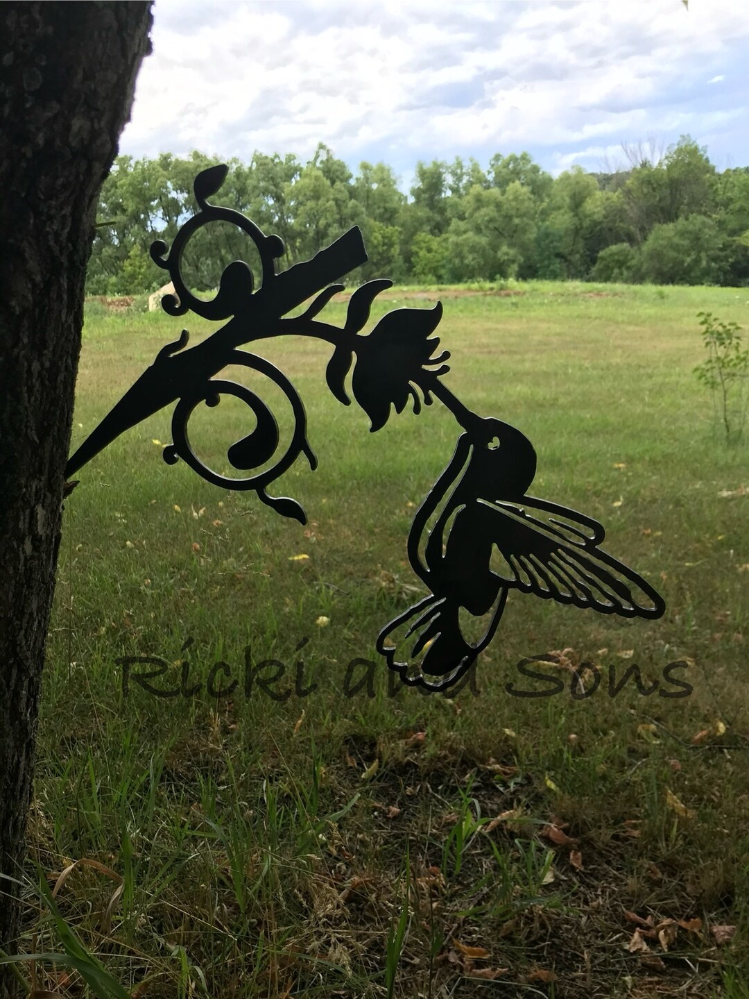 Hummingbird - Steel Metal Art / Metal Decor / Outdoor Decor / Metal ...