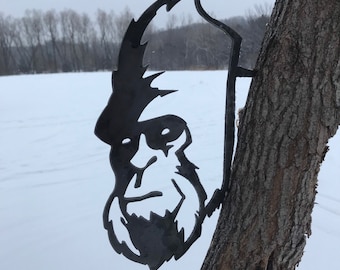 Sasquatch Face - Big Foot Face- Steel Metal Art / Metal Decor / Outdoor ...