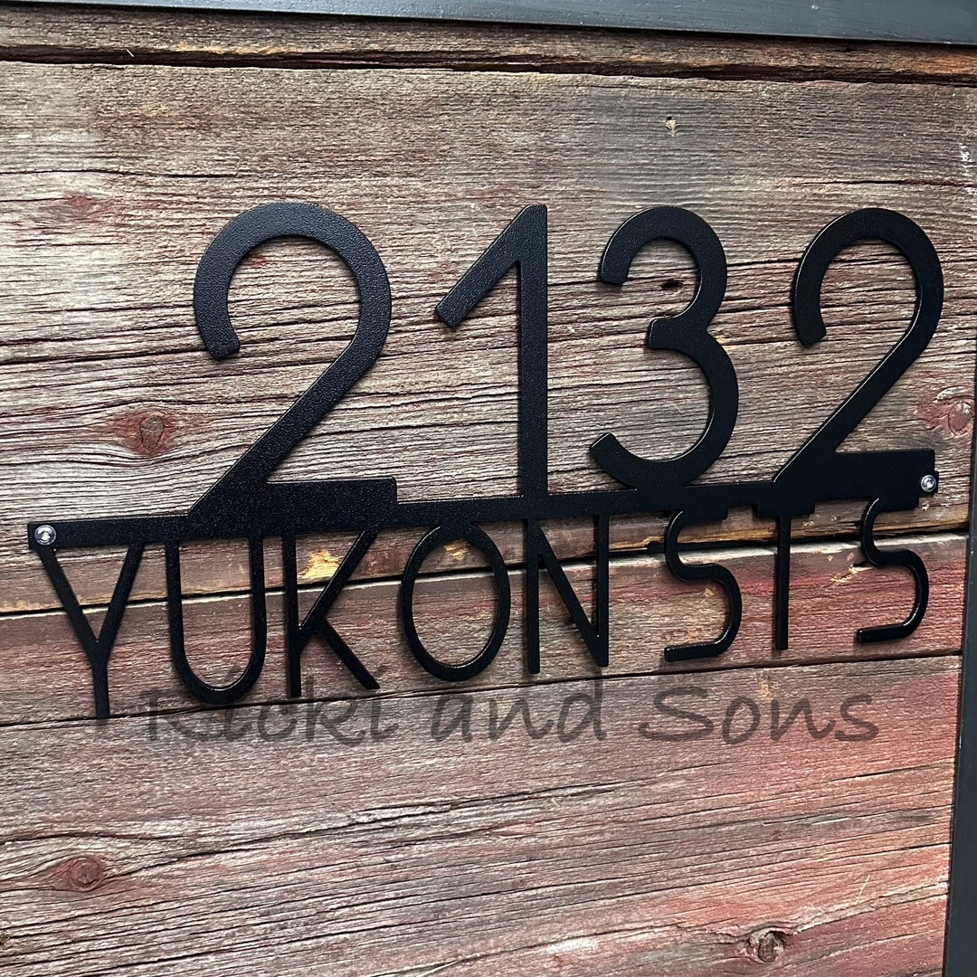 Address Sign - Metal Words / Metal Outdoor / Custom Metal Decor ...