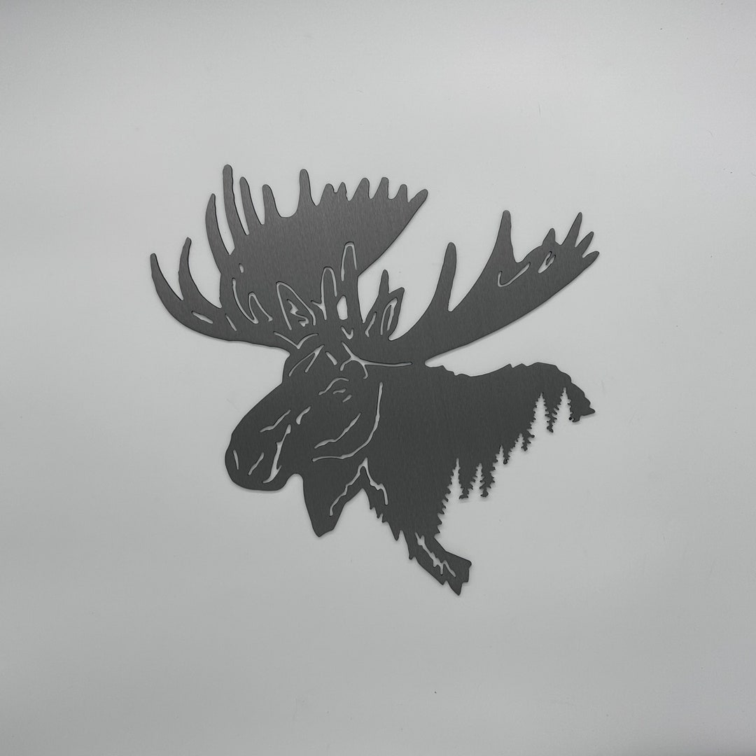Moose Head Steel Metal Wall Art / Metal Home Decor / Steel Wall Decor ...