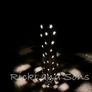 Garden Column - Garden Pillar - Star Pattern / Steel Metal Art / Metal ...