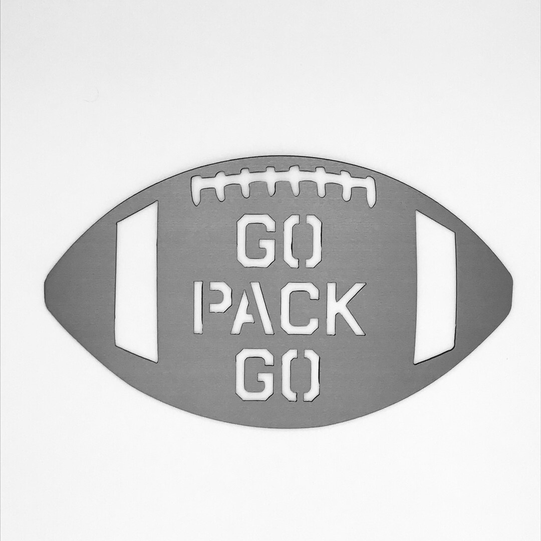 Go Pack Go / Football/ Steel Metal Wall Art / Metal Home Decor / Steel ...