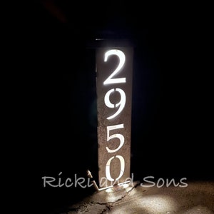 Address Column - Garden Pillar - / Steel Metal Art / Metal Decor ...