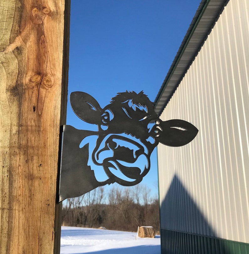Cow Steel Metal Art / Metal Decor / Outdoor Decor / Metal - Etsy