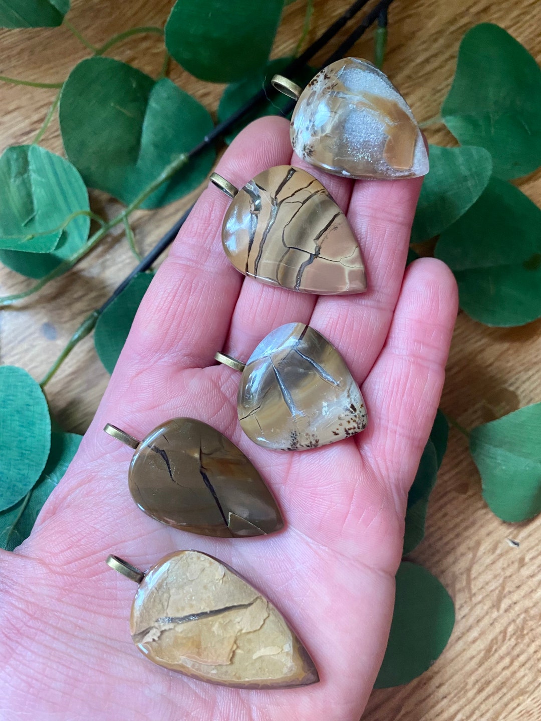 Thunder Agate Crystal Pendant-thunder Egg Pendant-thunder Agate-crystal ...