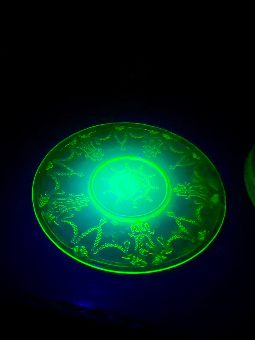 Vintage Uranium Hocking Glass Ballerina 6 Plate-cameo Depression Glass ...