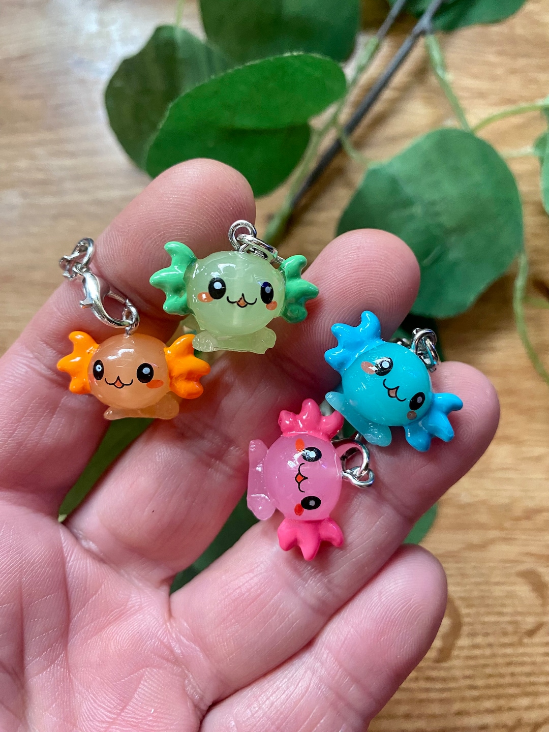 Axolotl Keychain-colorful Mini Axolotl Keyring-axolotl - Etsy