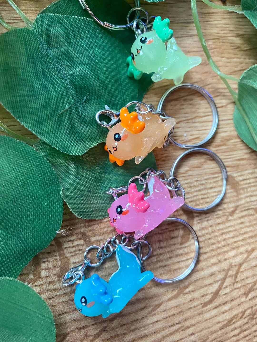 Colorful Axolotl Keychain-mini Axolotl Keyring-axolotl - Etsy