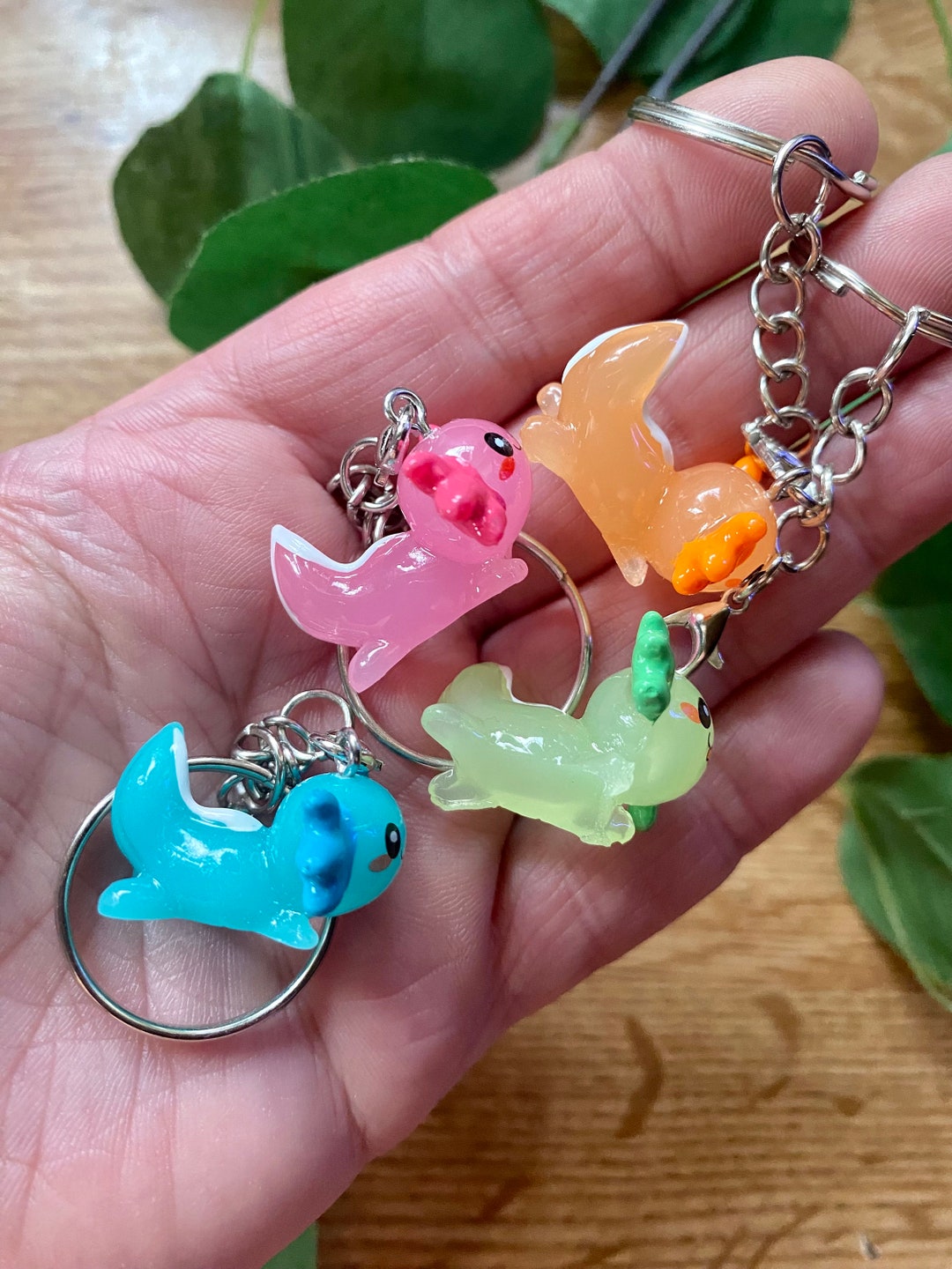 Axolotl Keychain-colorful Mini Axolotl Keyring-axolotl Keyring-axolotl ...