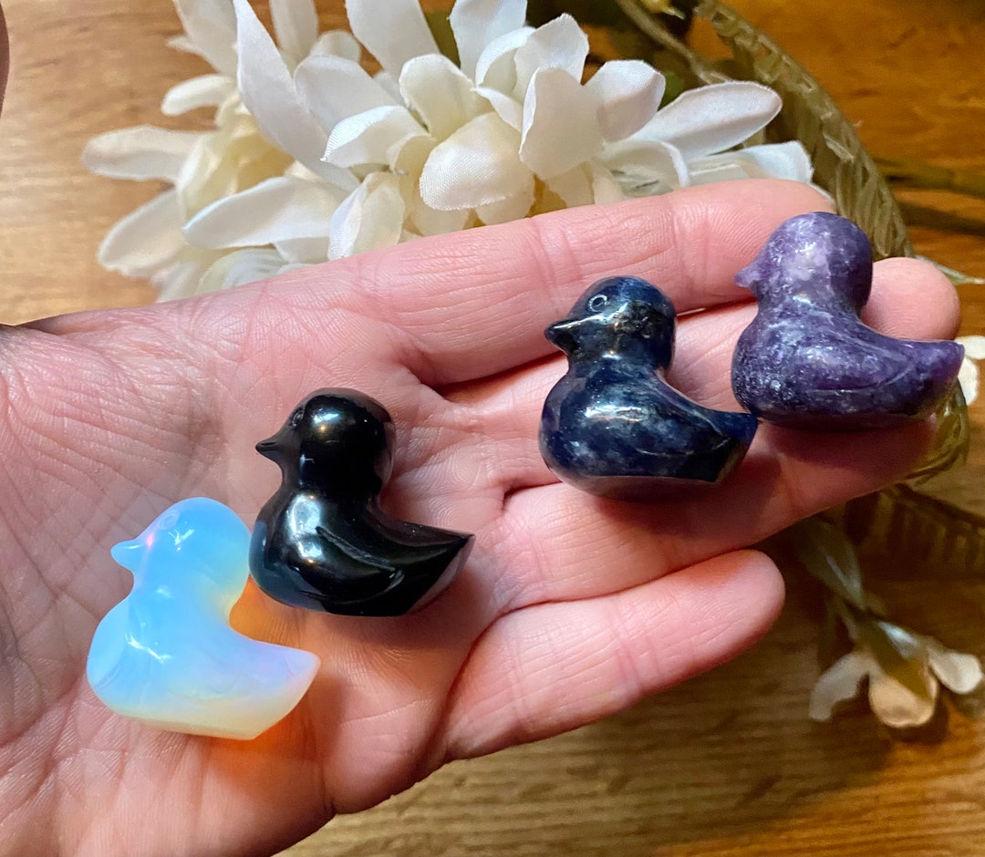 Crystal Duck Carving-mini Crystal Duck-crystal Bird Carving-gemstone ...