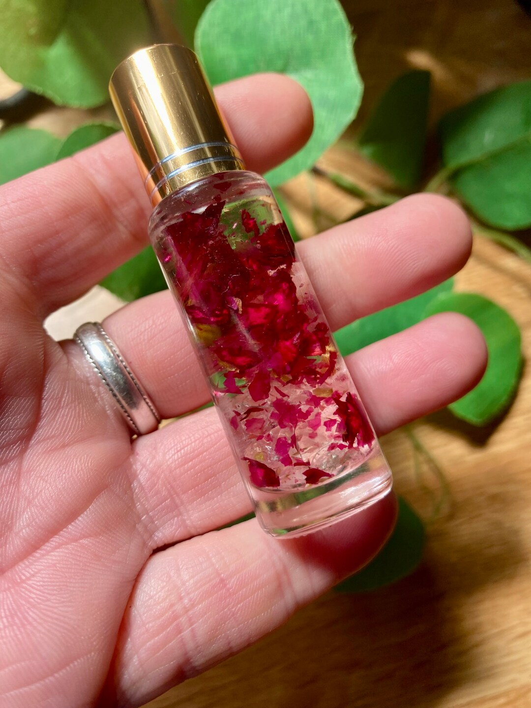 Rose Ylang Ylang Scented Oil Roller-rose Oil Roller With Quartz Chips ...